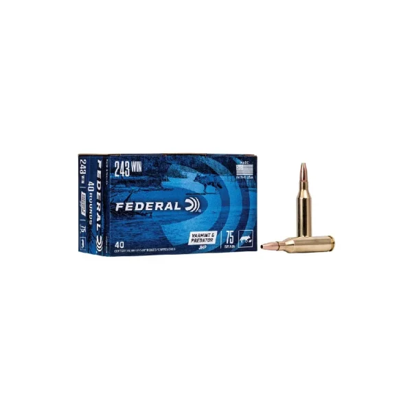 Federal Varmint & Predator .243 Win 75 gr V-Max 20ct - Republic Ammunition